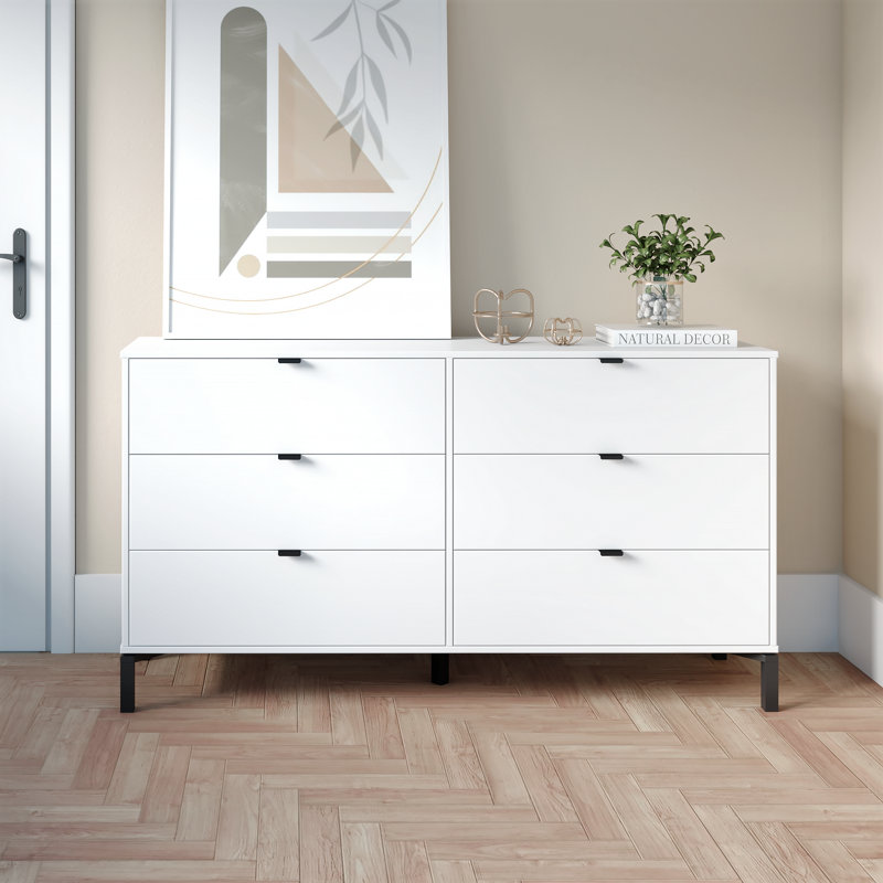 Latitude Run® 6 Drawer 59" W Double Dresser & Reviews | Wayfair